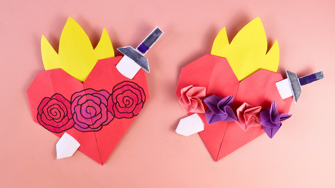 How to Make an Origami Immaculate Heart of Mary Step-by-Step | Amy Heyse