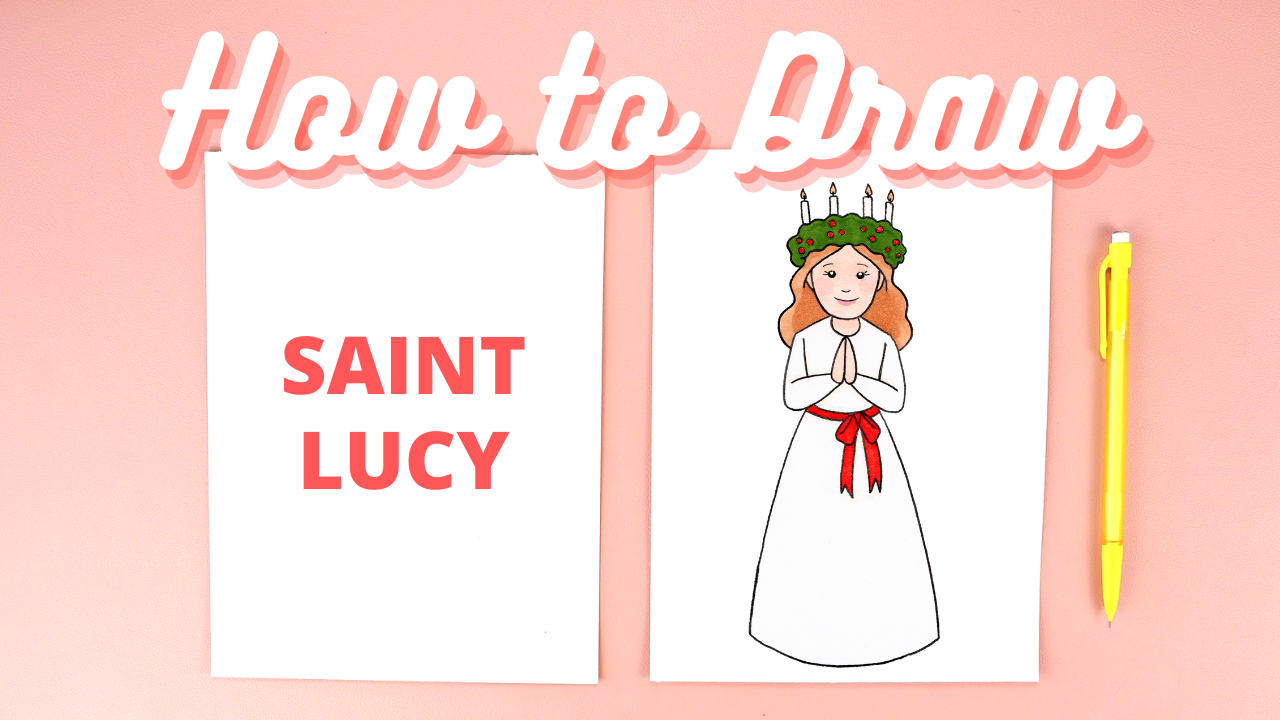 How to Draw Saint Lucy Step-by-Step Catholic Art Tutorial | Amy Heyse